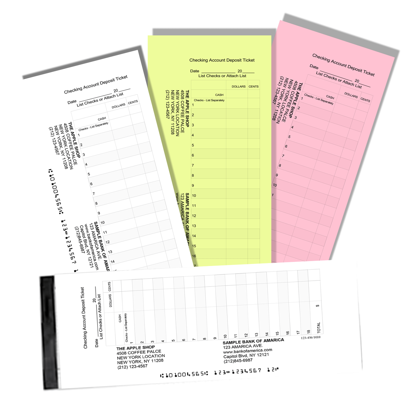 Laser Deposit Slips